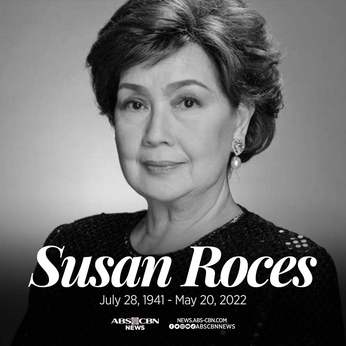 Philippine film icon Susan Roces, whose career spanned 70 years and who ...