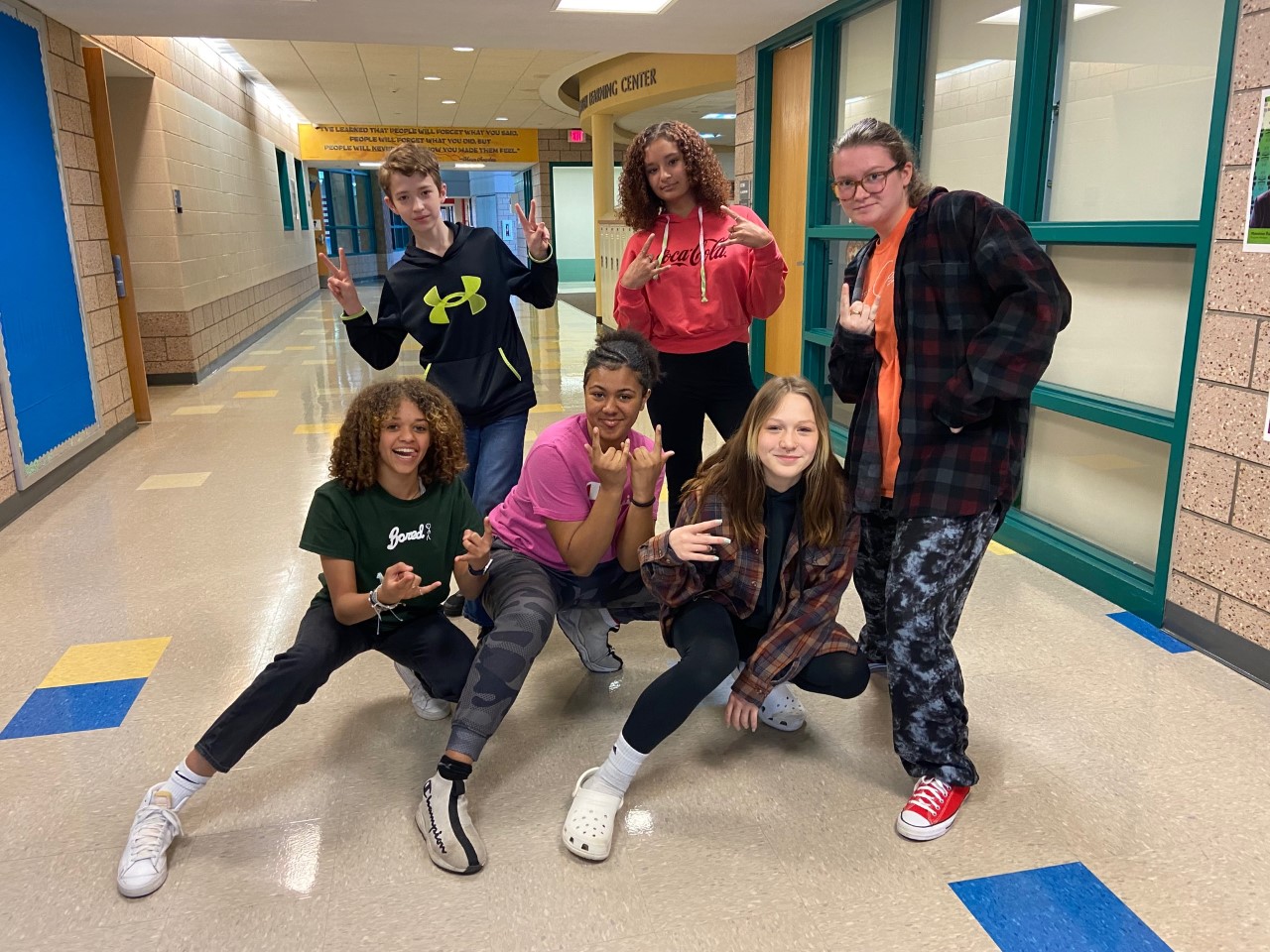 Happy Middle School Students