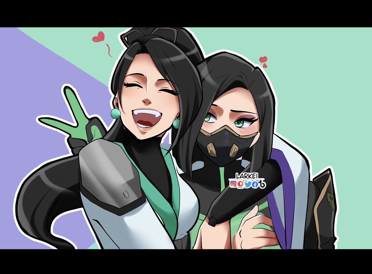「Viper and Sage💕 #VALORANT #vipervaloran」|Commander Larkのイラスト