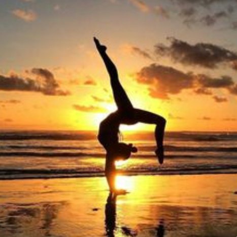 Gymnastics On The Beach Sunset