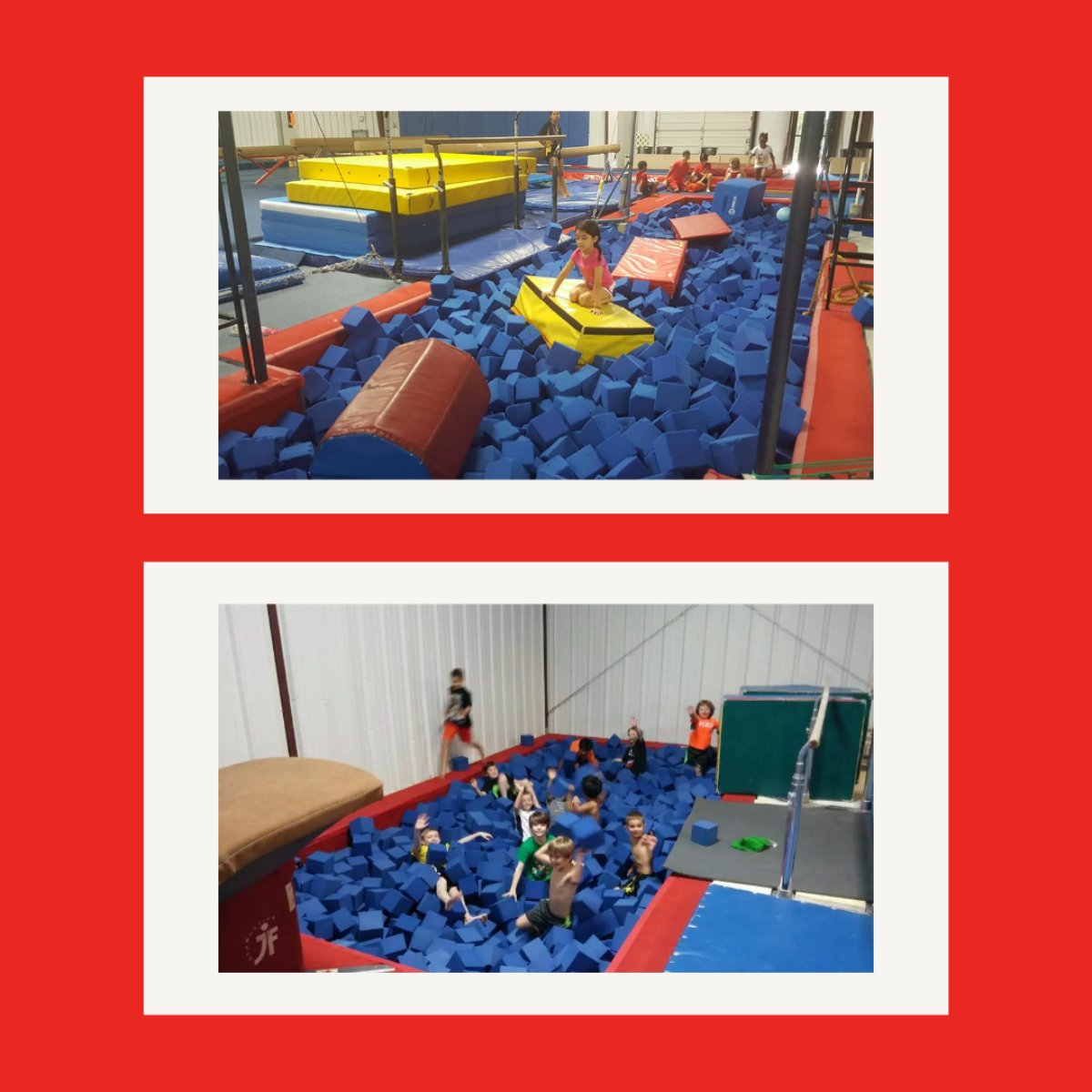 Gymnastics Trampoline And Foam Pit