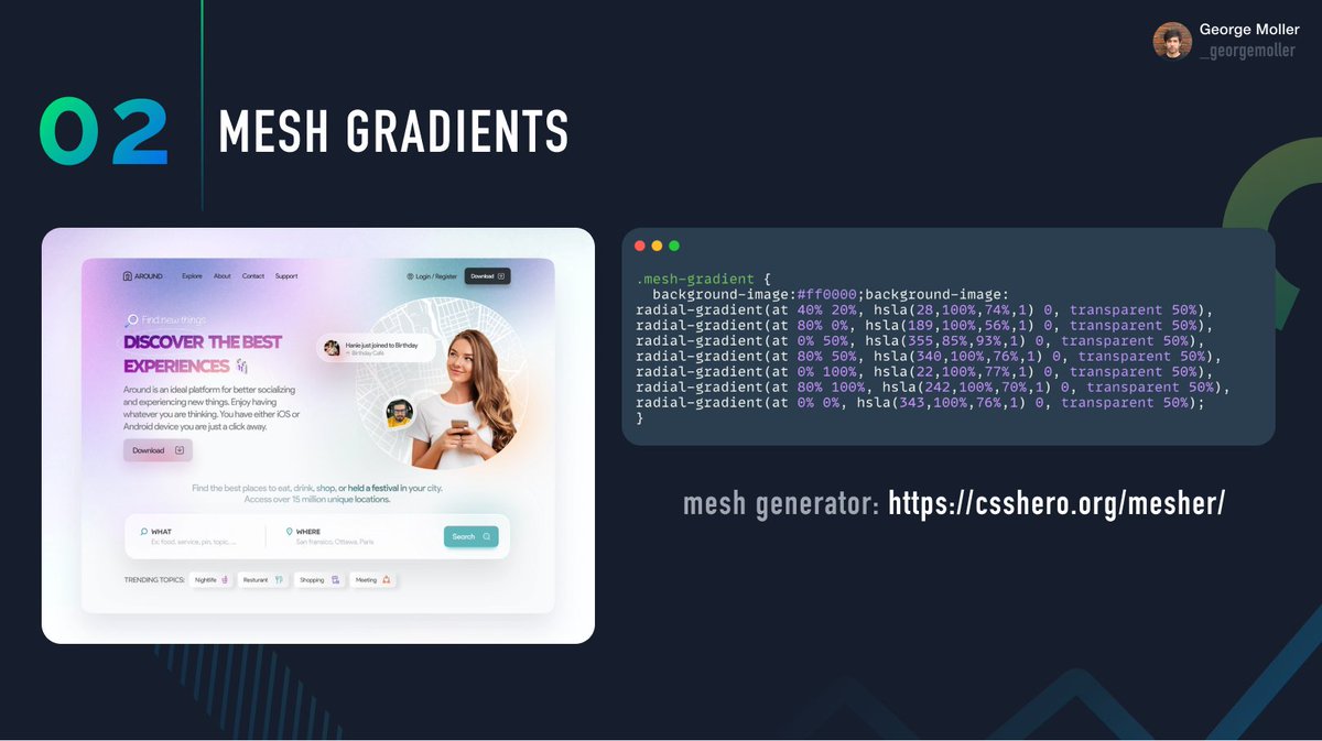 🌟 4 Practical examples that will teach you how to use gradients in web ...