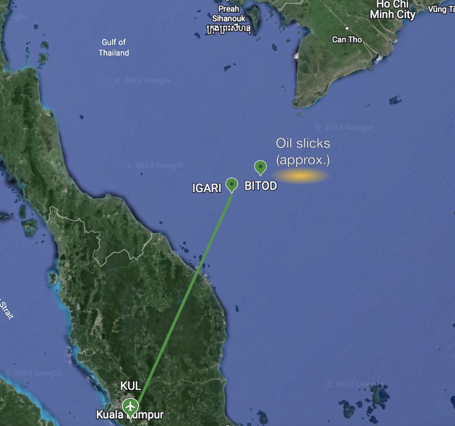 professional hog groomer on Twitter: "MH370 - PART 2 🧵 The next day oil slicks are spotted about ...