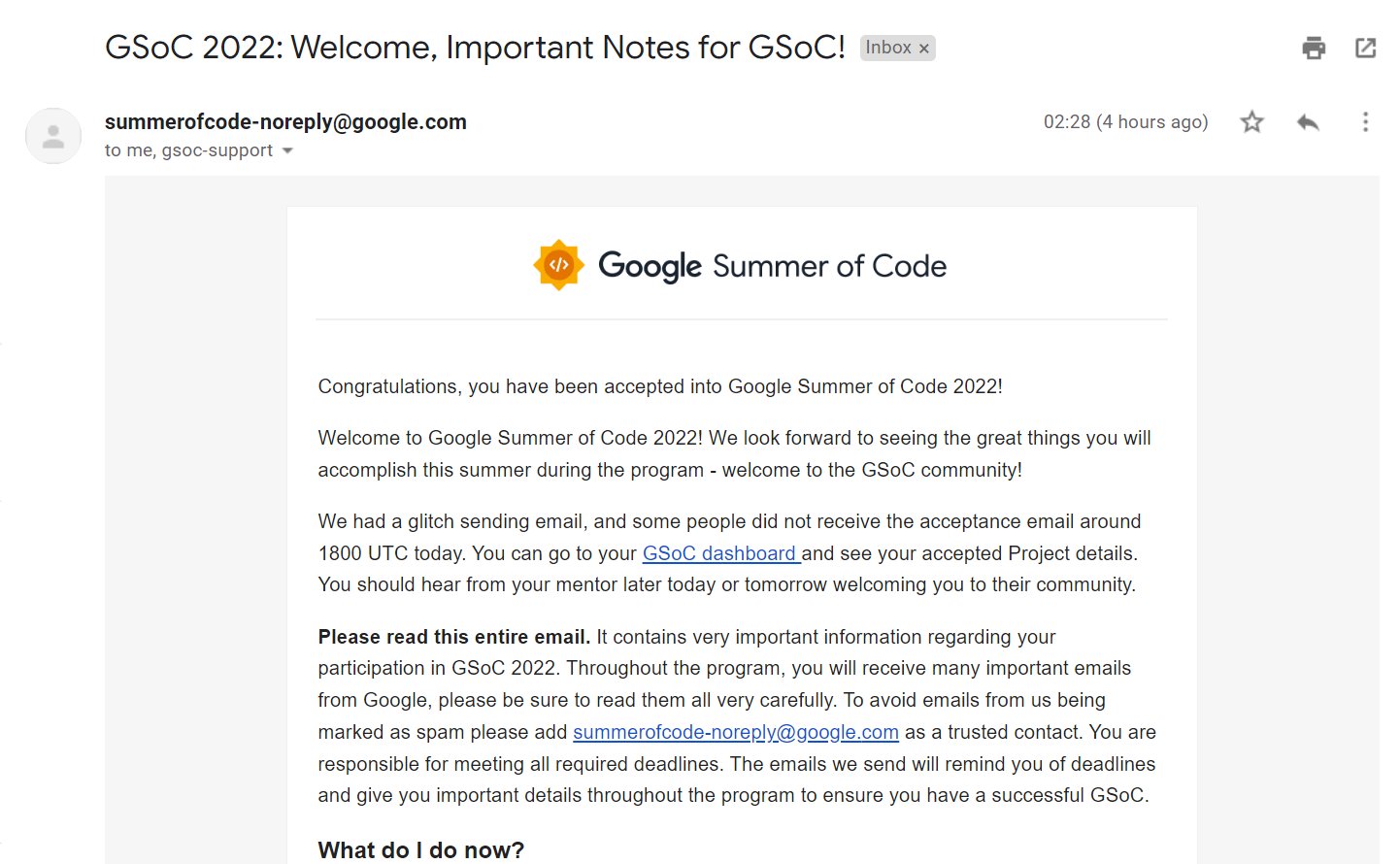 Pratik Lagaskar on Twitter: "I am really happy to share that I have been selected for GSoC'22 ...