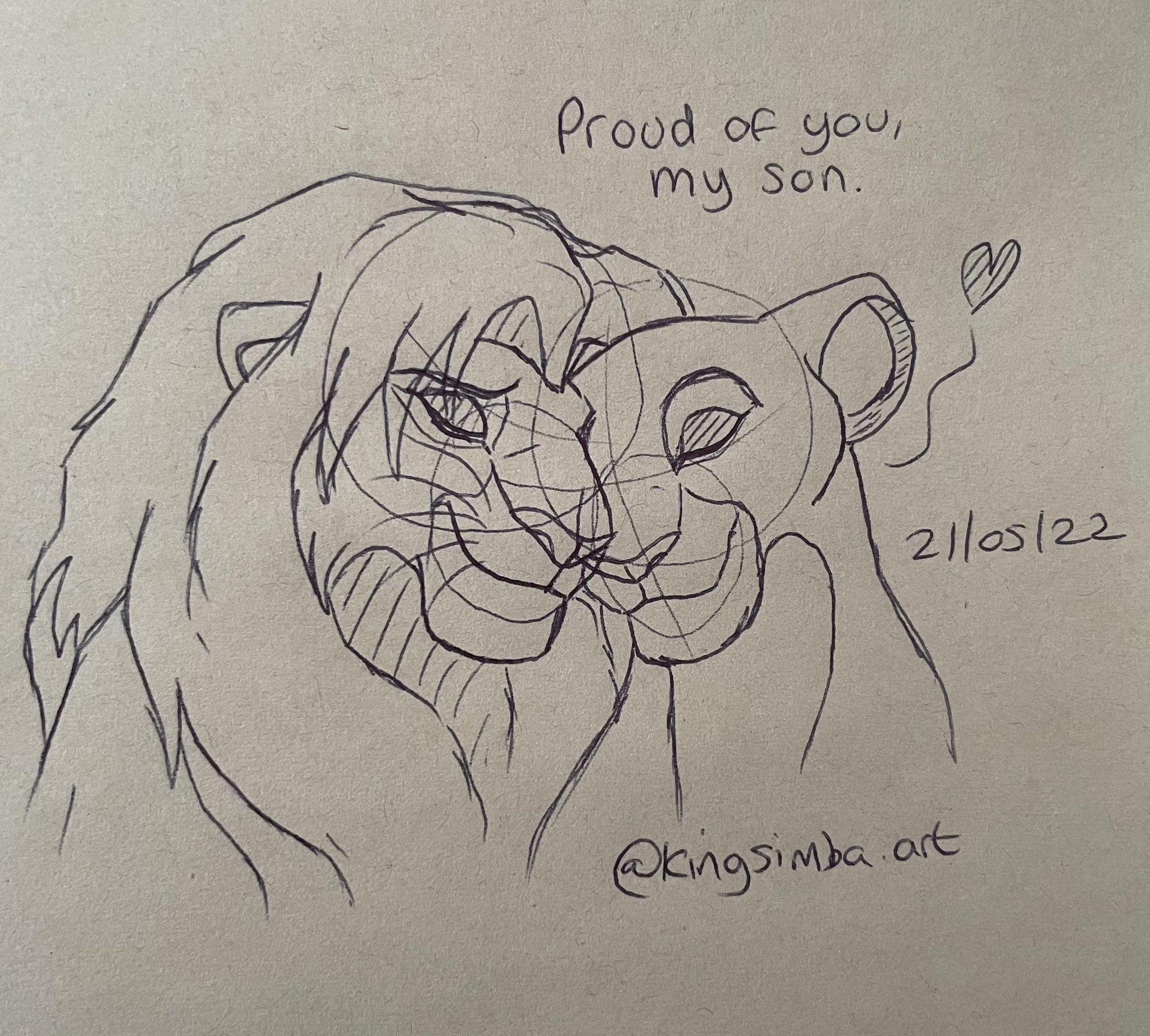 Simba And Sarabi Drawing