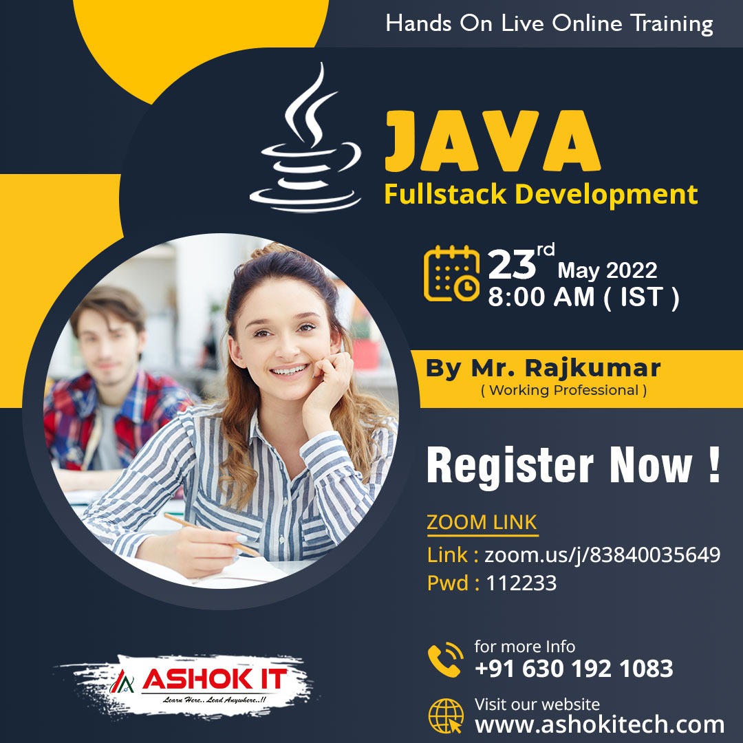 Ashok IT on Twitter: "🛑 Java Fullstack Development 🛑 ️ Enroll Now: https://t.co/mOeHhqxrNZ 👉 ...
