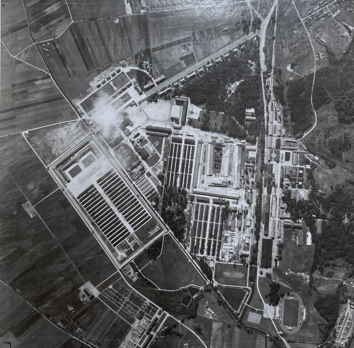 Helen Fry on Twitter: "On this day in 1941: Aerial photograph of Dachau ...