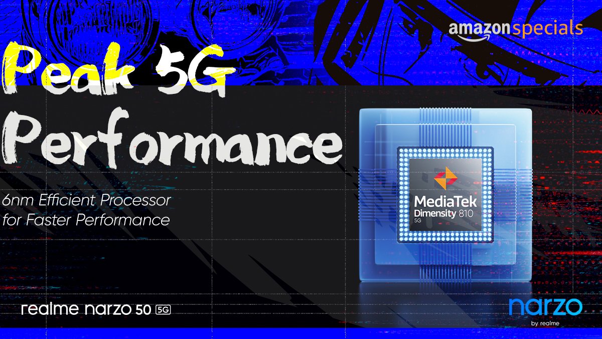 realme on Twitter: "The #realmenarzo50 5G is powered with a Dimensity 810 6nm 5G Processor for ...