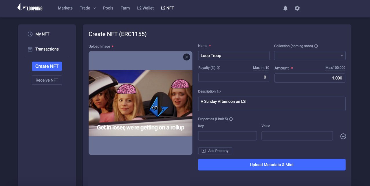 Loopring💙🏴‍☠️ on Twitter: "Minting on Loopring L2 just got a whole lot easier💙 Now anyone can ...