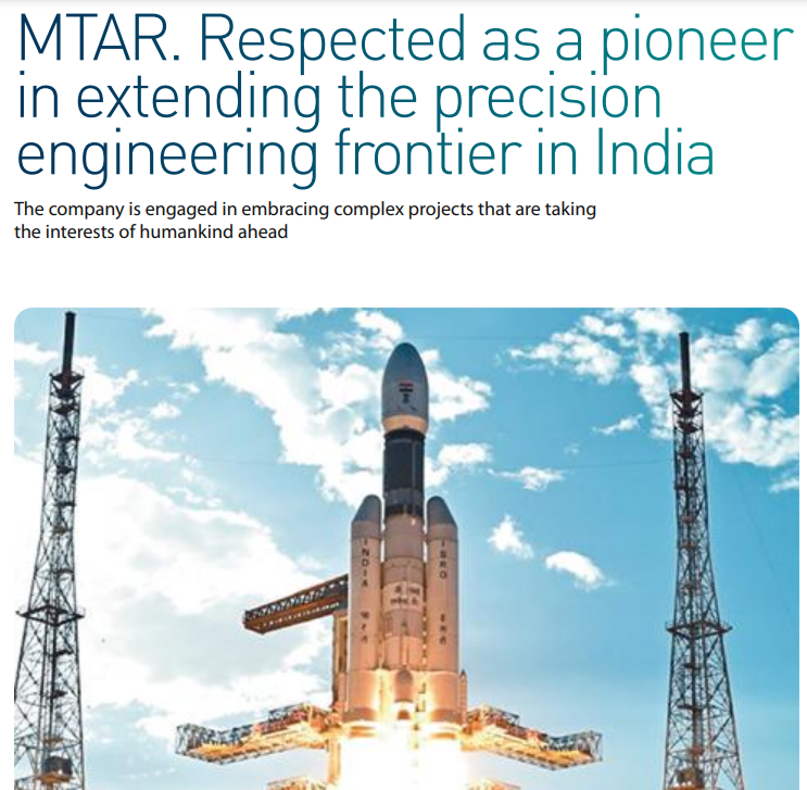 #MTAR Tech. was established in 1969, it works on manufacturing of ...