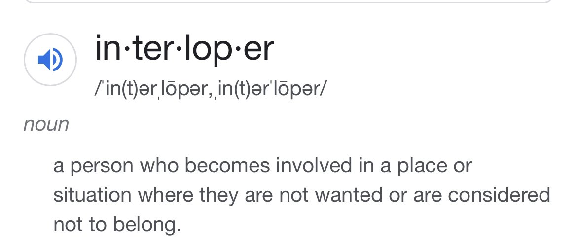 Interloper Definition