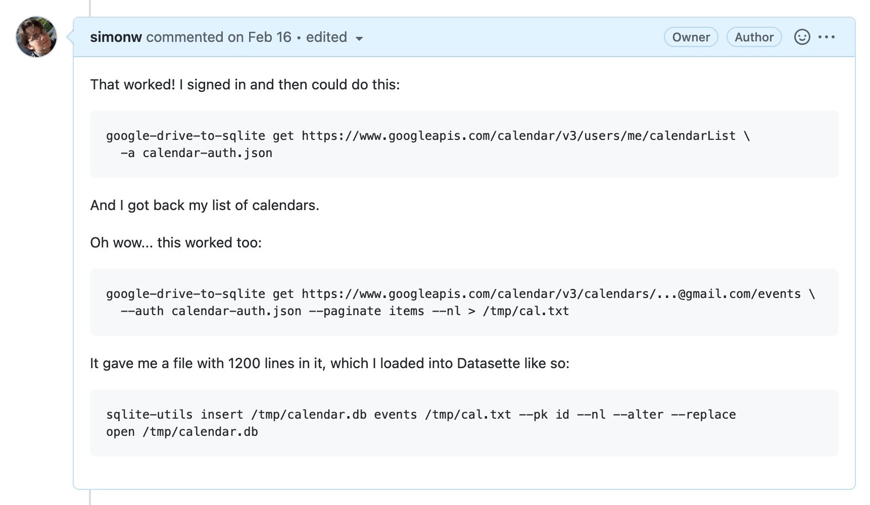 Simon Willison on Twitter: "@harper @jamescham I have a recipe for doing that using hackery with ...
