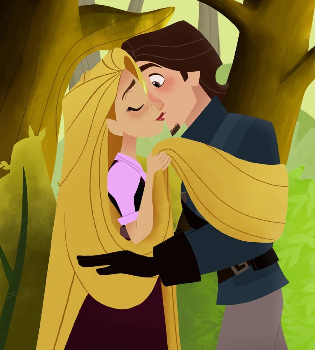 Rapunzel And Eugene Hug