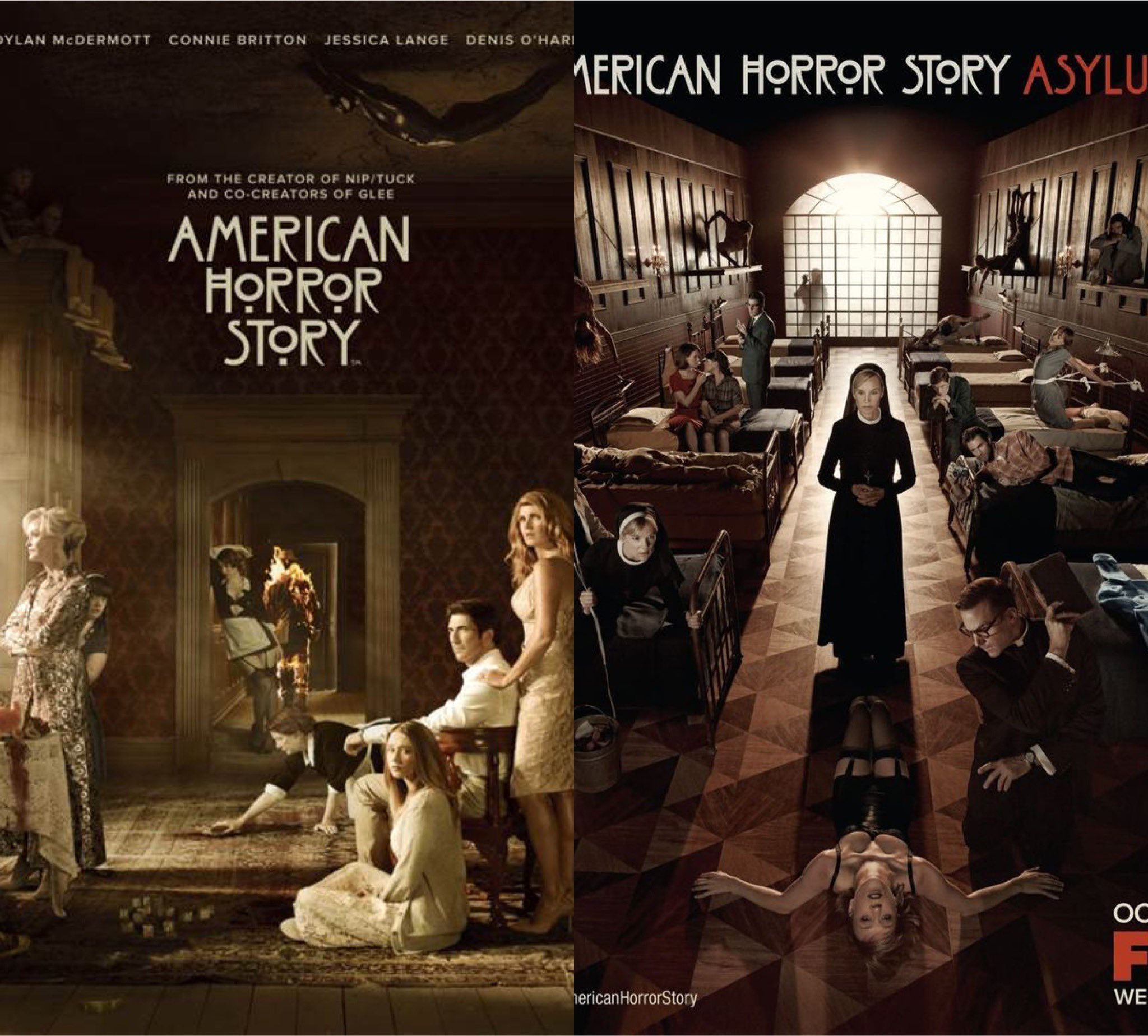American Horror Source on Twitter: "‘American Horror Story’ Cast Posters (Murder House-Hotel ...