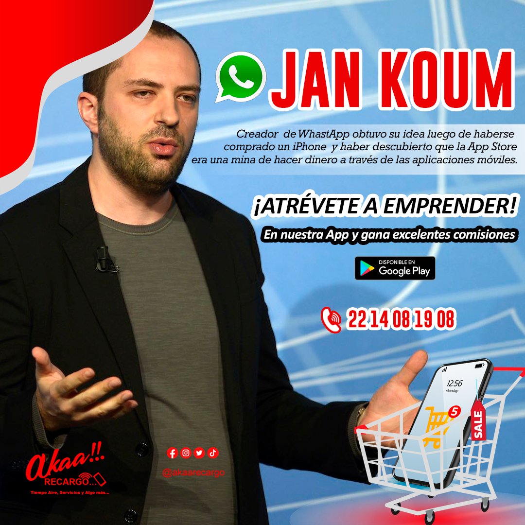 AkaaRecargo on Twitter: "¡Emprende como los grandes con Akaa Recargo! #whatsapp #instagram # ...