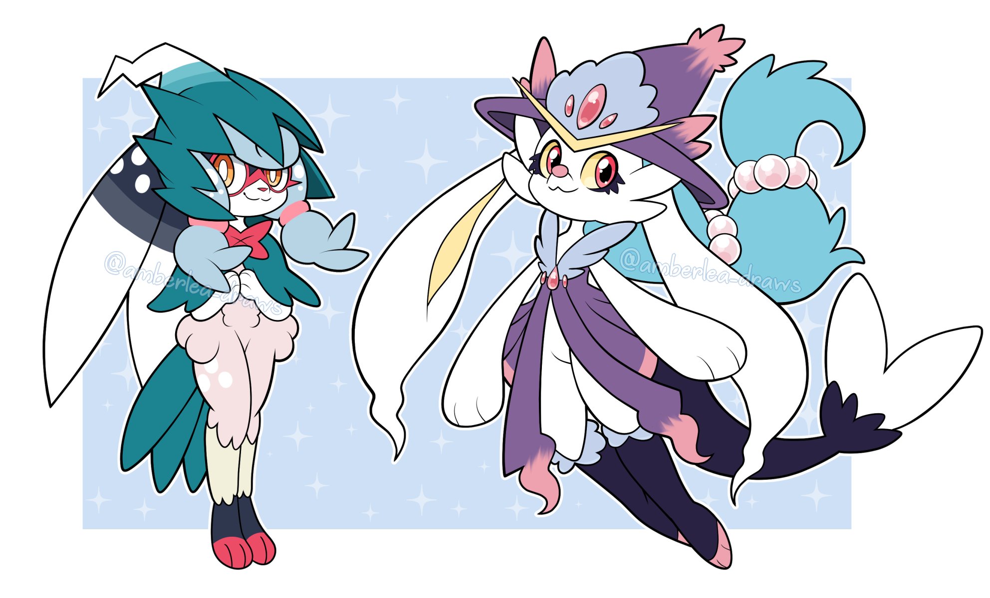 Amberlea Comms Open on Twitter: "Cinderace fusion adopts!🐰 Decidueye(shiny)/Hattrem🦉 Primarina ...