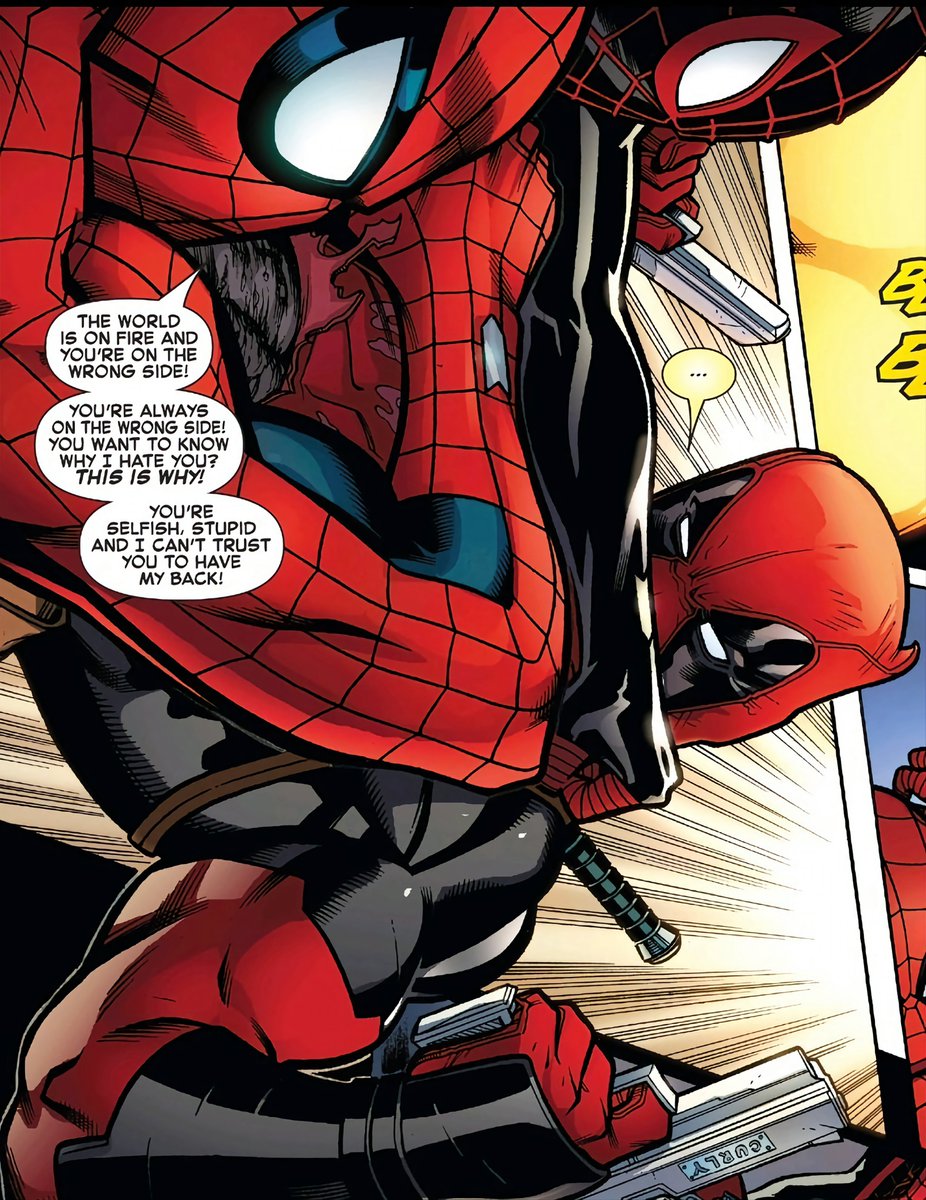 「followed by spidey angrily slotting it back in place before 」 t⎊usl ♥️の漫画