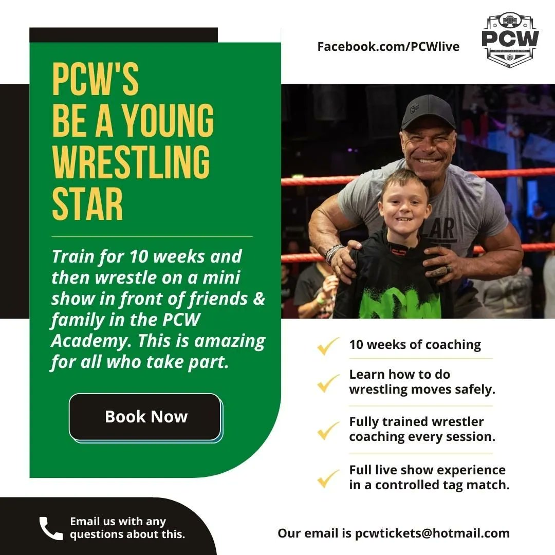 PCW UK WRESTLING on Twitter: "PCW's YOUNG WRESTLING STAR! 5-15yr olds can train to wrestle on a ...