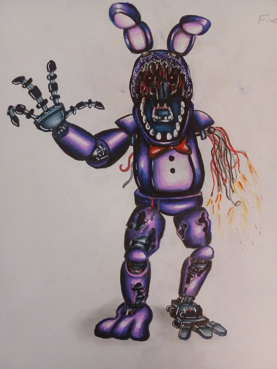 Fnaf 2 Withered Bonnie Drawing