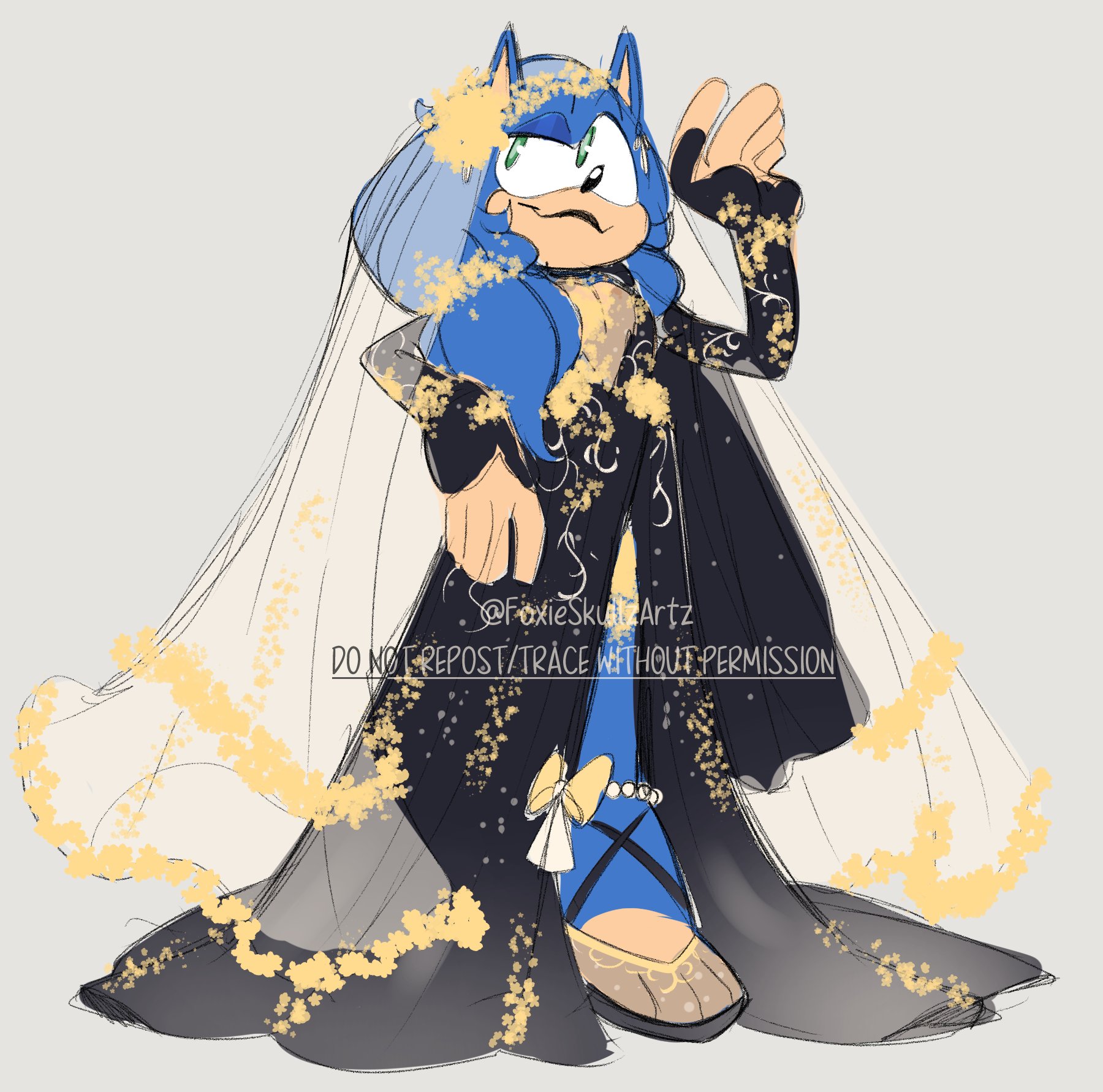 FoxieSkullz Artz on Twitter: "Inspired by @/_kimmyko_'s Wedding Eggman. Here's Sonic in a ...