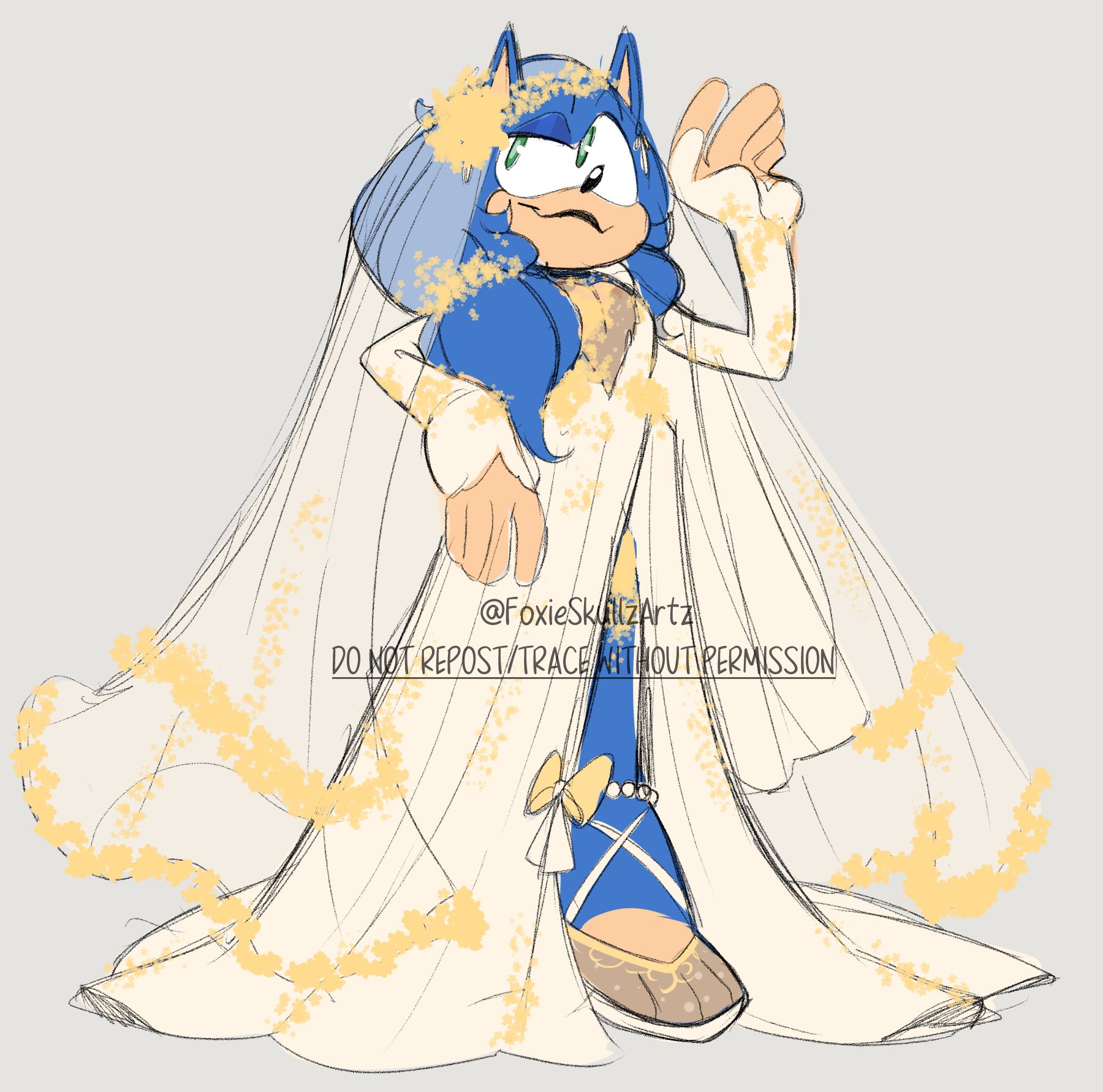 FoxieSkullz Artz on Twitter: "Inspired by @/_kimmyko_'s Wedding Eggman. Here's Sonic in a ...