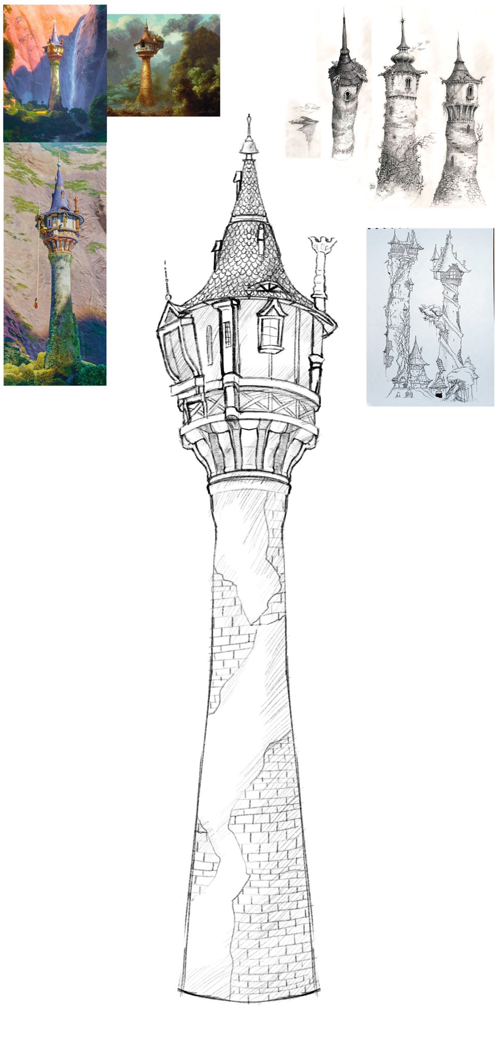Rapunzel Tower Drawing