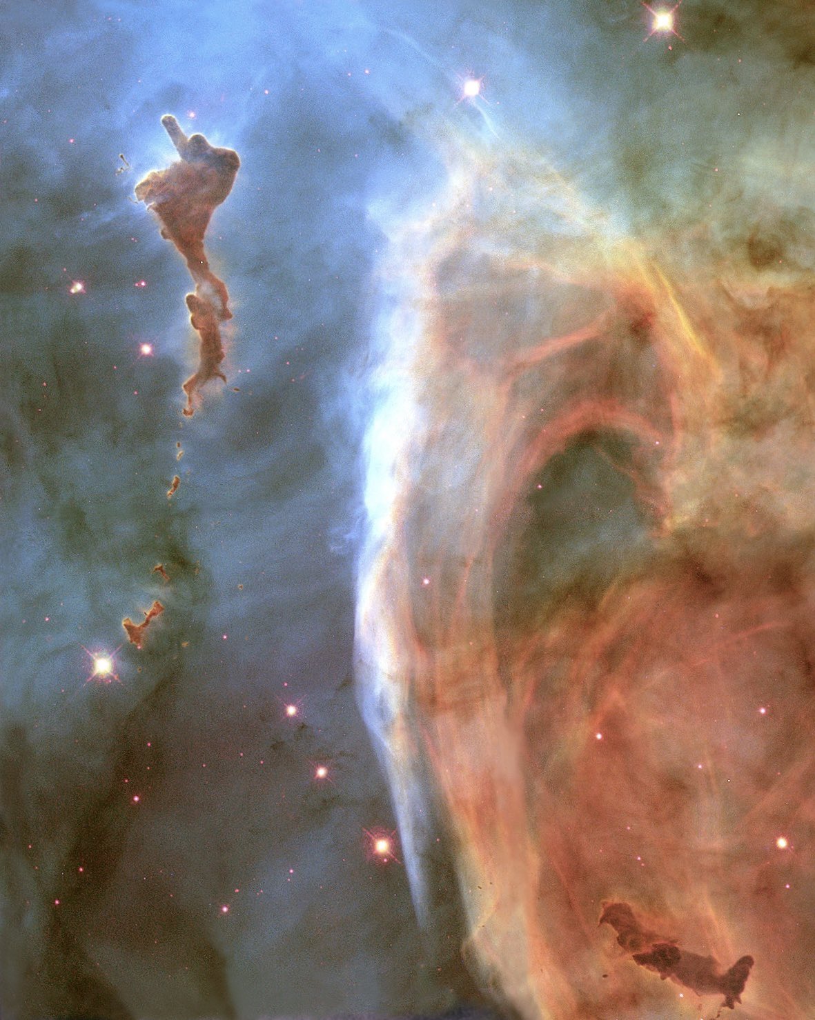 Middle Finger Nebula Pillars