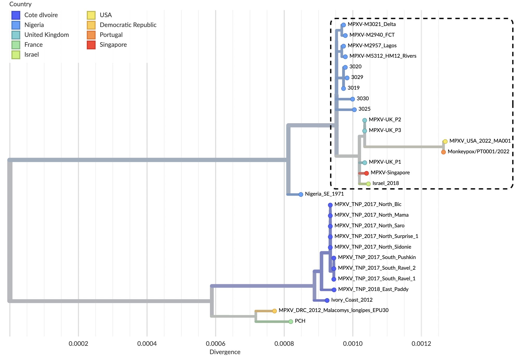 Nextstrain on Twitter: "As has been reported by others, our tree shows that outbreak sequences ...