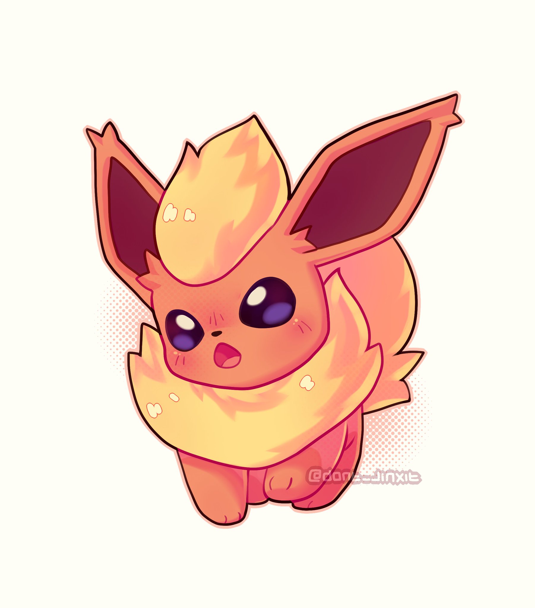 Flareon Chibi Colors Live Flareon By SaltineCracker