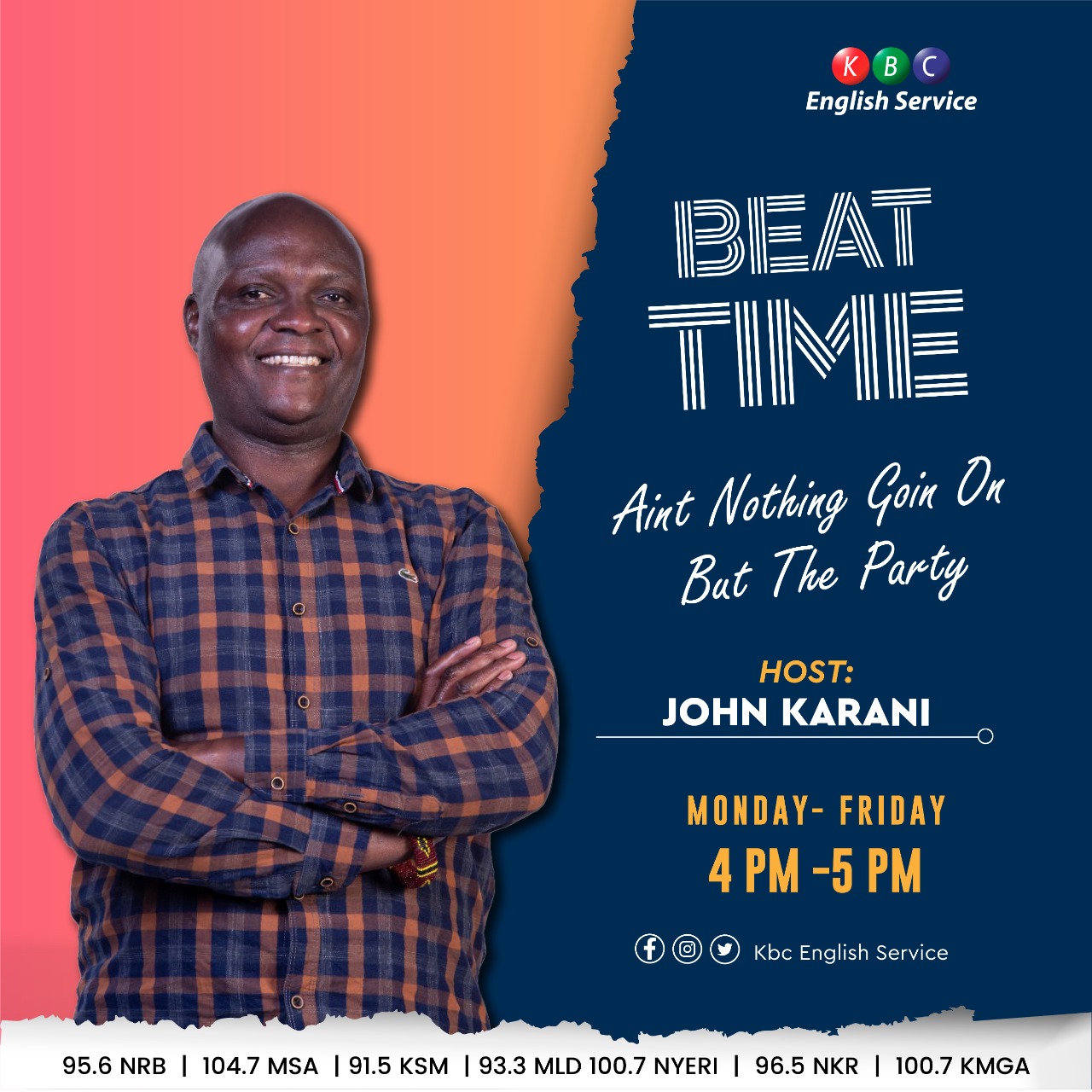 KBC English Service on Twitter: "Beatime Monday with John Karani JK 4pm - 5pm @kbcenglish ...