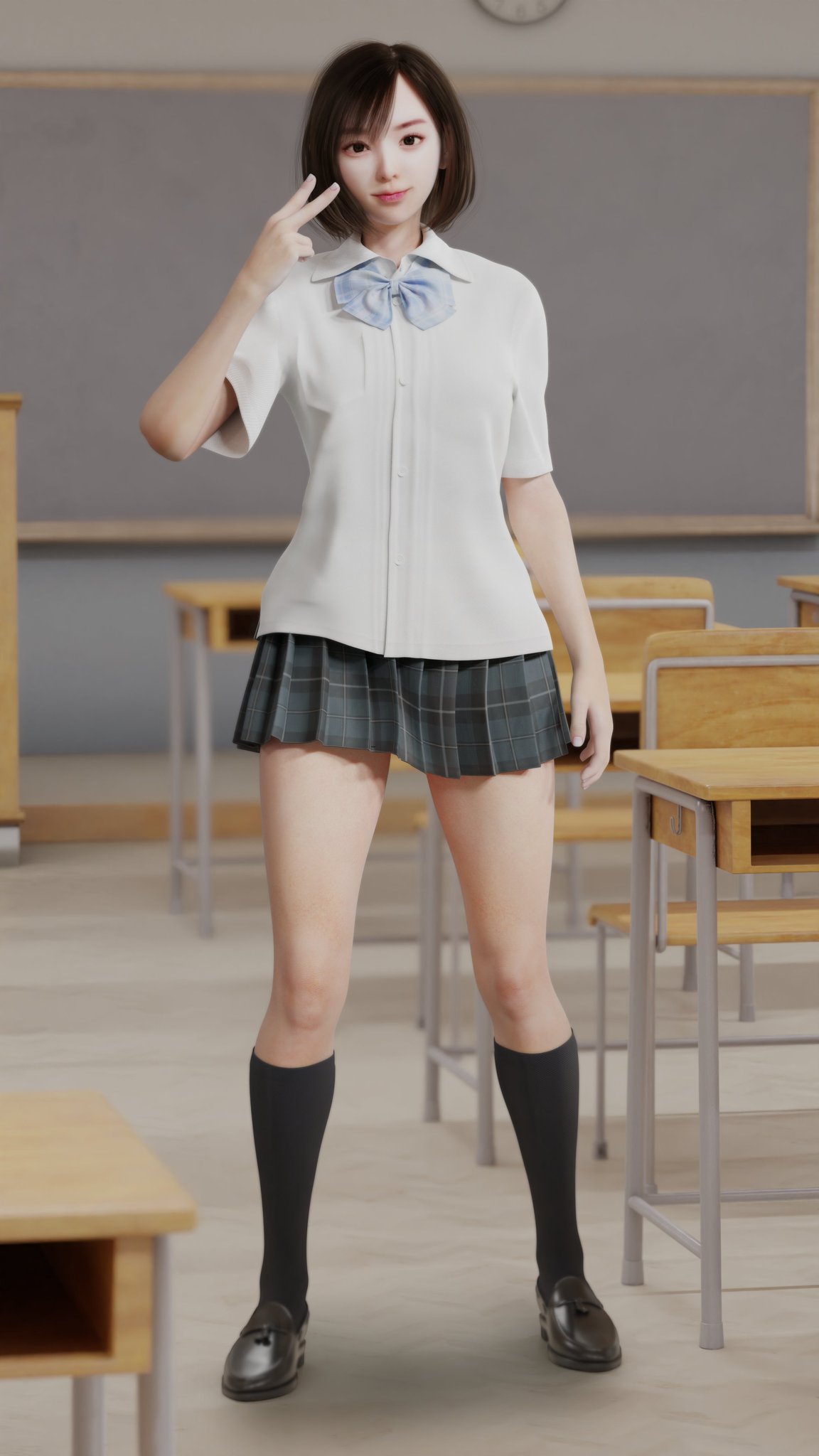 ひゅー！！！！！ on Twitter: "DAZ⇔Blenderの互換を研究する過程で生まれたJK ぁ、Arnoldなんてちっとも羨ましくないんだからっ #blender #b3d ...