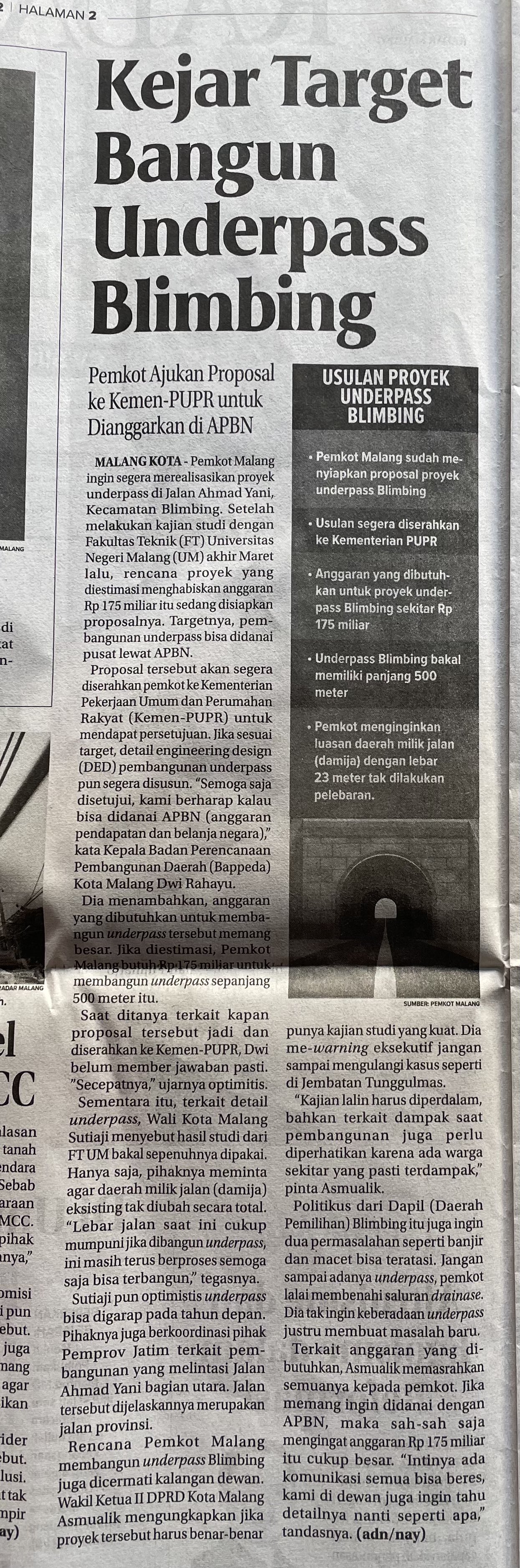 Yusuf Gunawan on Twitter: "Underpass ini nantinya hanya akan membuat permasalahan baru di ...