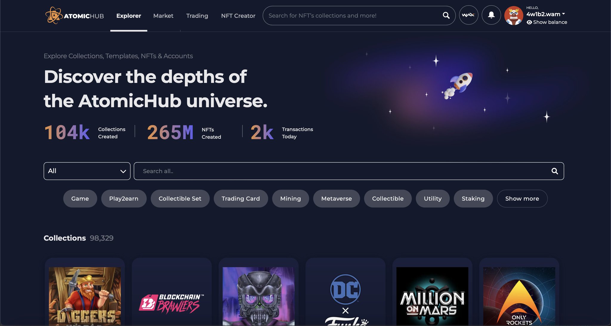 AtomicHub on Twitter: "📢 Our new Explorer page has just gone live ...