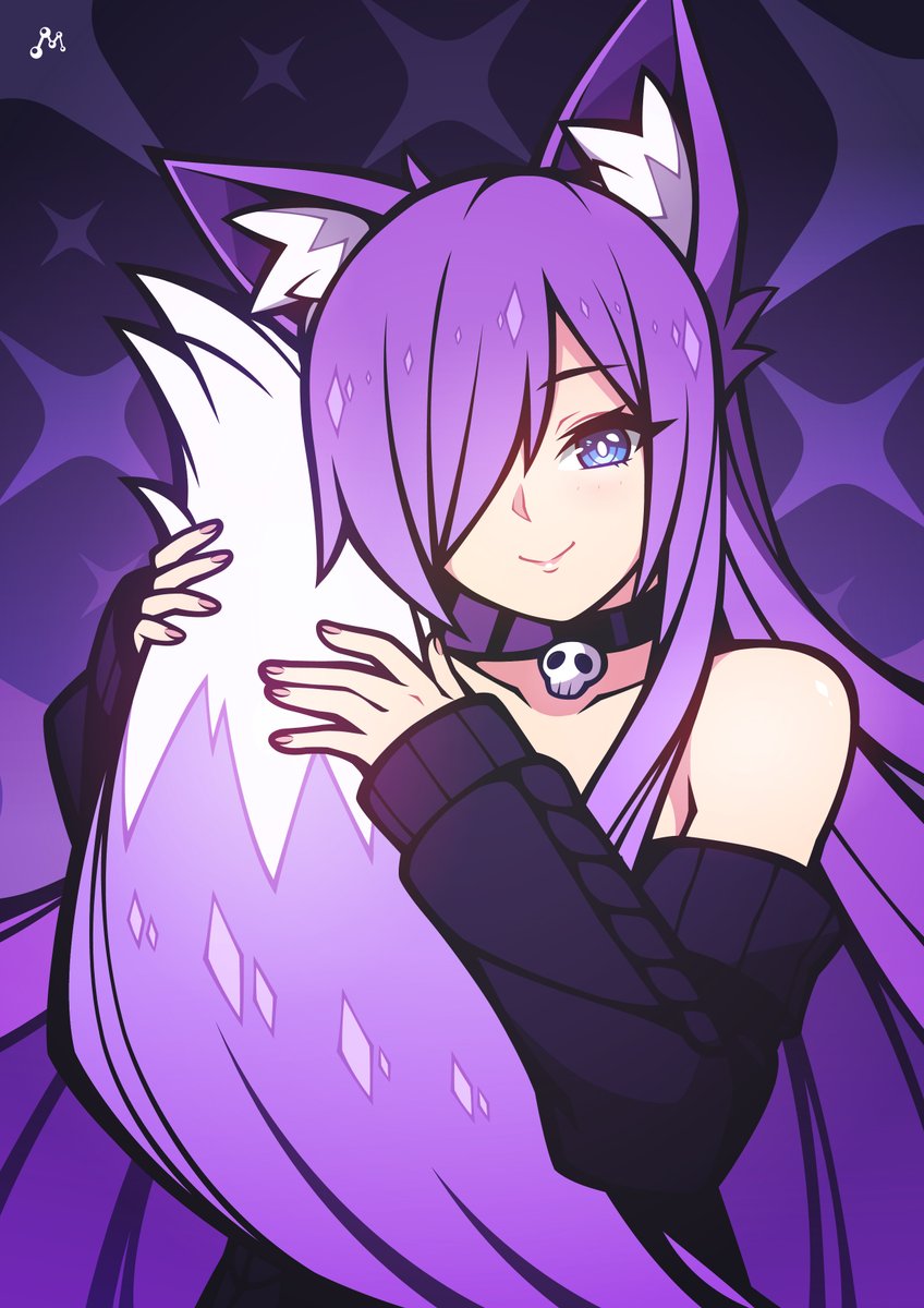 「Commissioned art for @FoxyKuro 💜💜💜 」|Bacon Strips MA🥓のイラスト