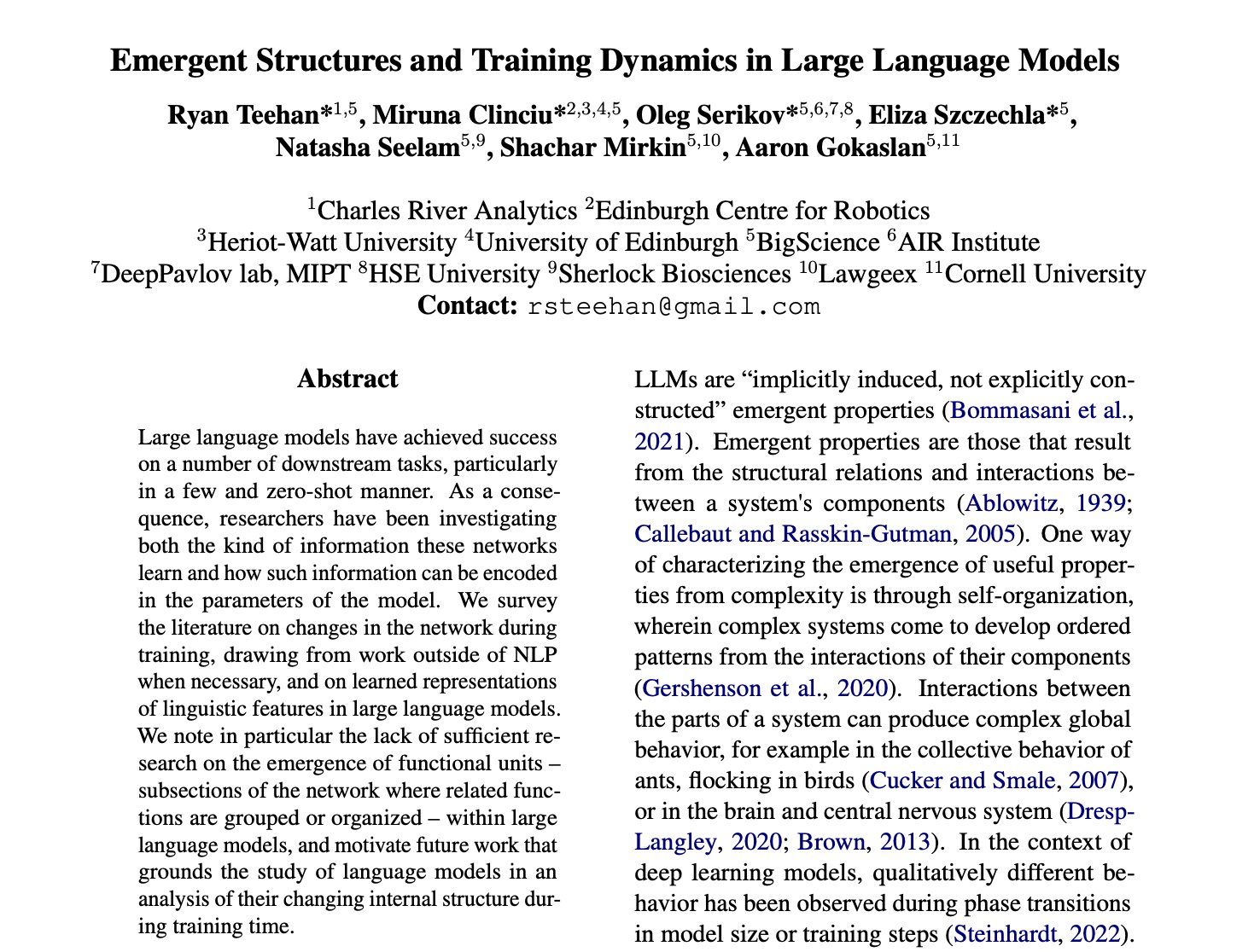BigScience Research Workshop on Twitter: "Accepted Papers 🎉 #ACL2022 Workshop: 🌸 Challenges ...