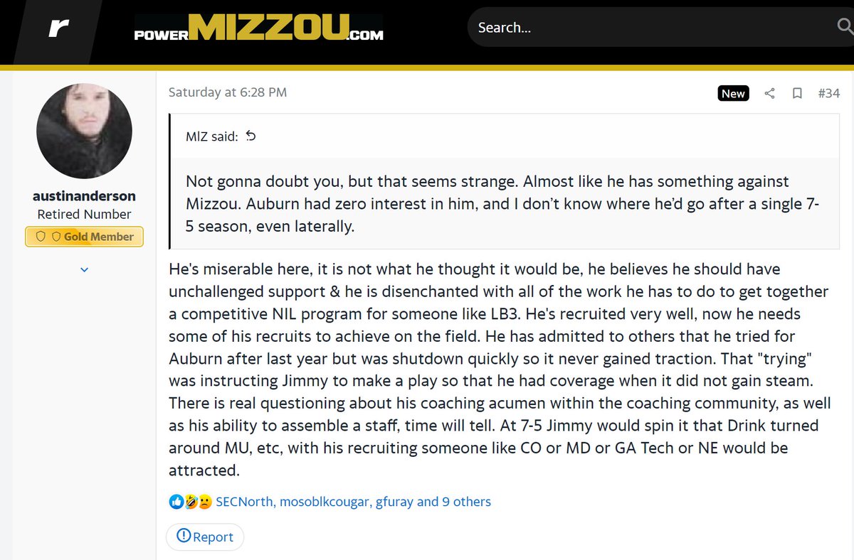 Message Board Geniuses on Twitter: "Reliable sources have disclosed to MBG that Eli Drinkwitz is ...