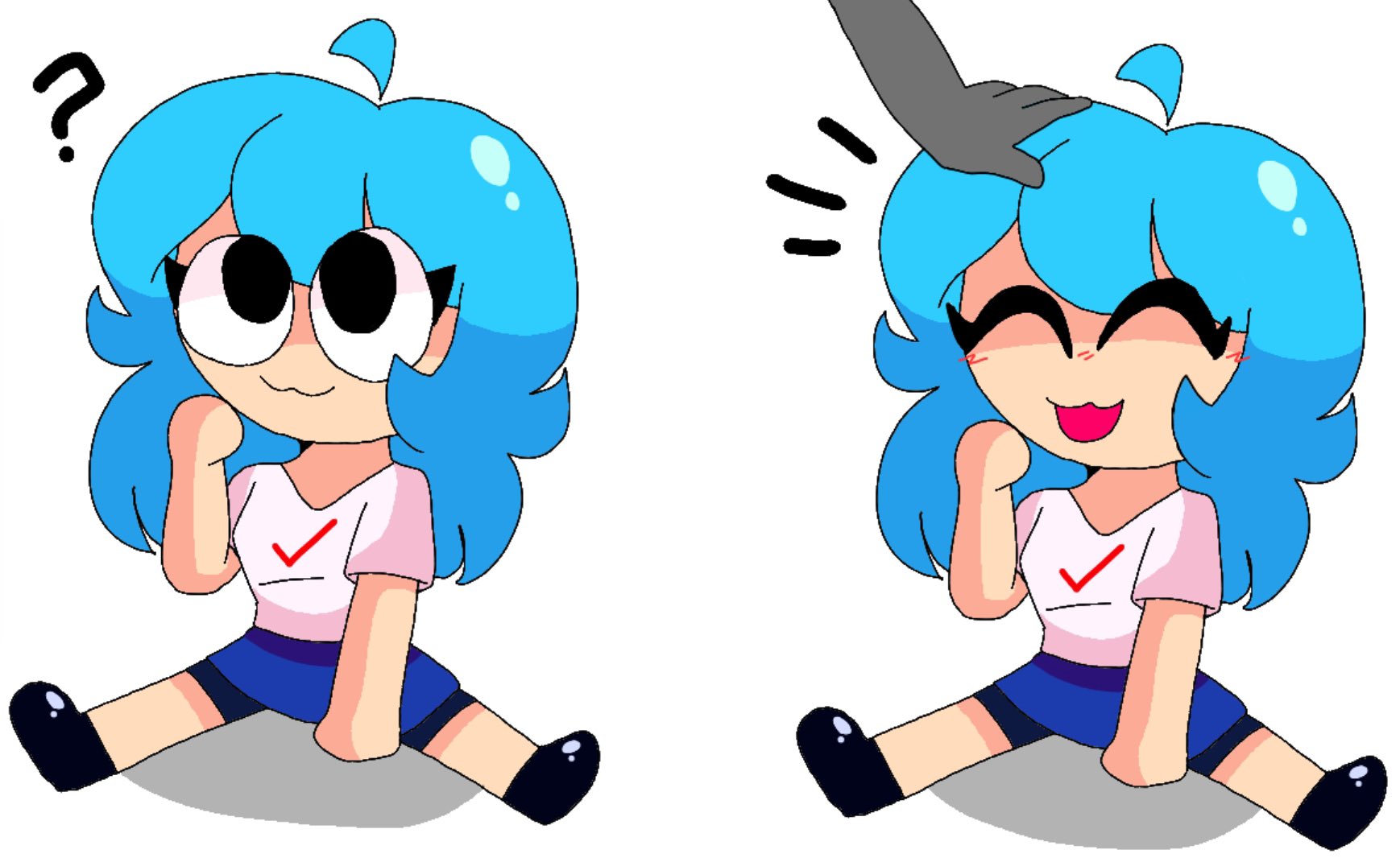 Chloe(SPOOKY MONTH) on Twitter: "Ski gets the head pats Ski belongs to @Bluefrok [#ski #fnf # ...