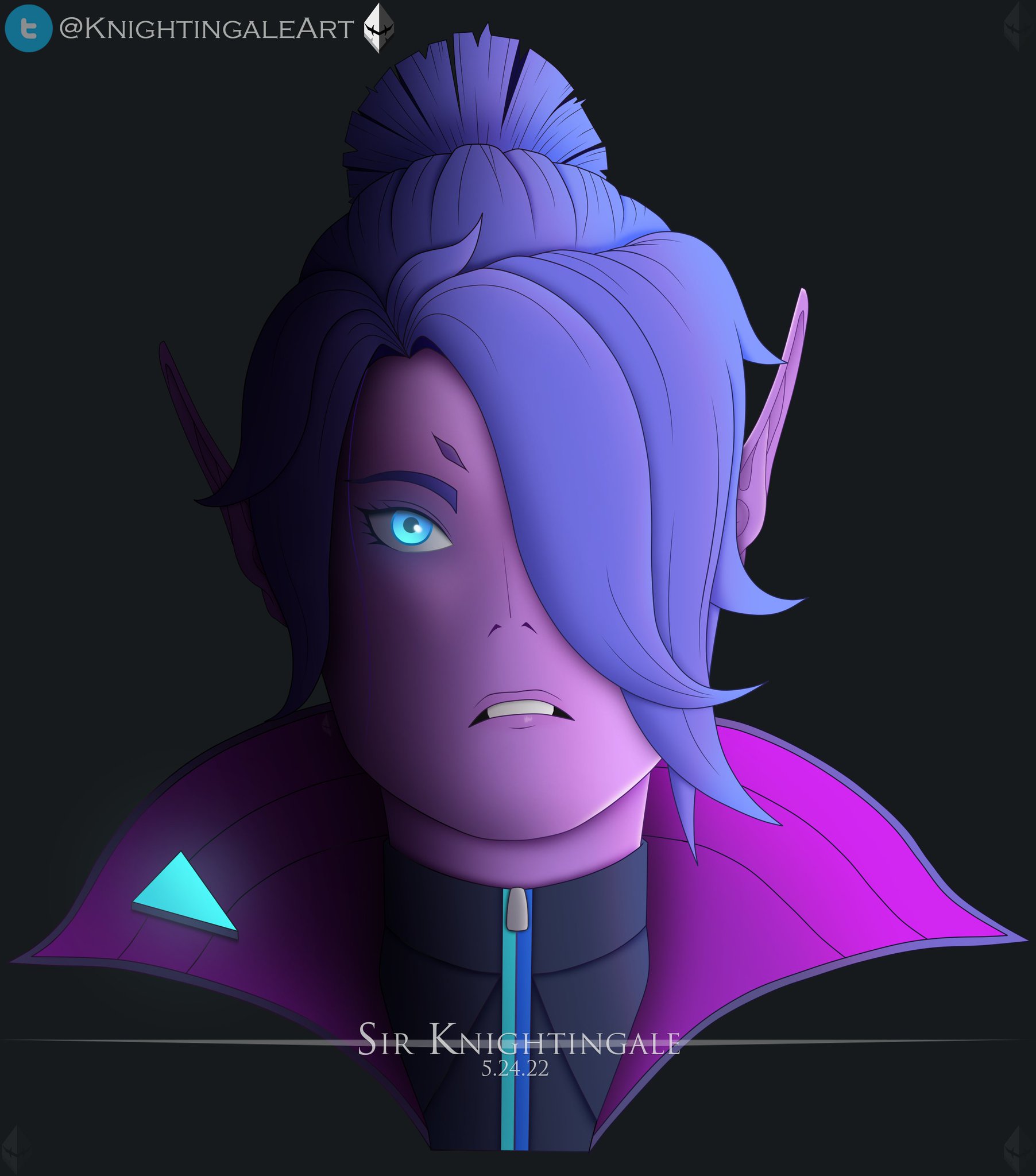 Sir Knightingale on Twitter: "A fanart of the mysterious lady in purple & blue from an upcoming ...
