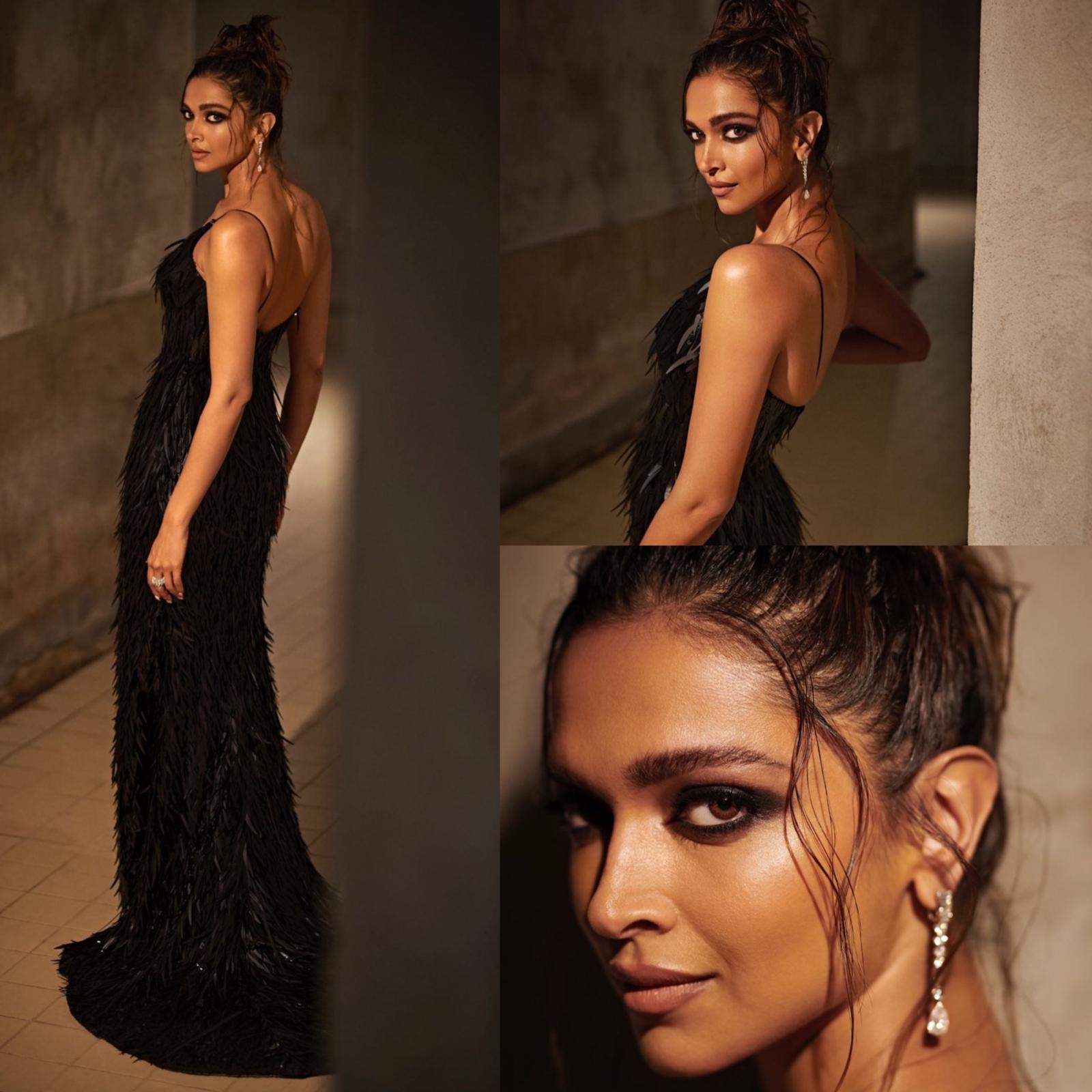 Deepika Padukone In Black Dress
