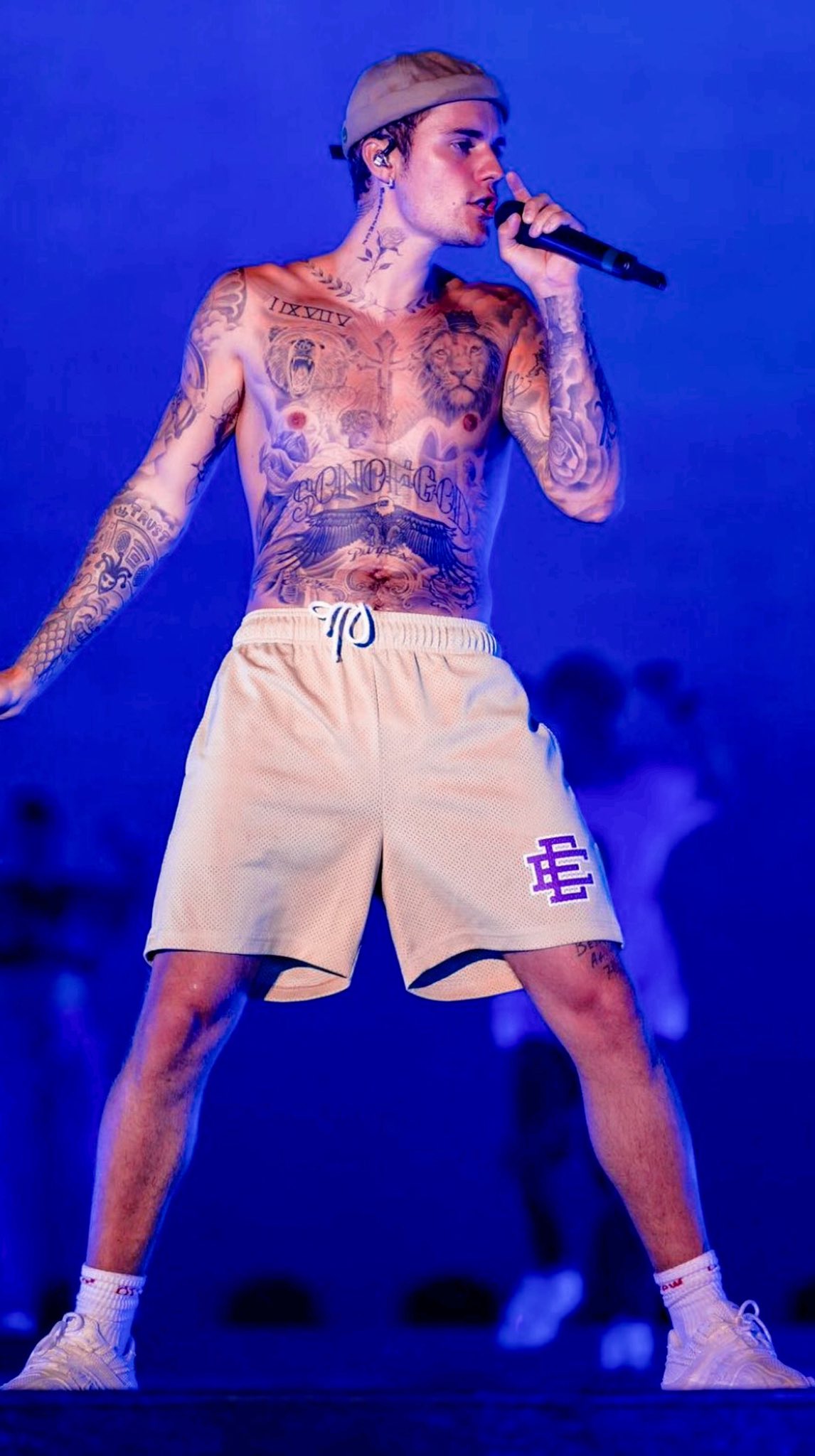 Justin Bieber Shirtless March 2022