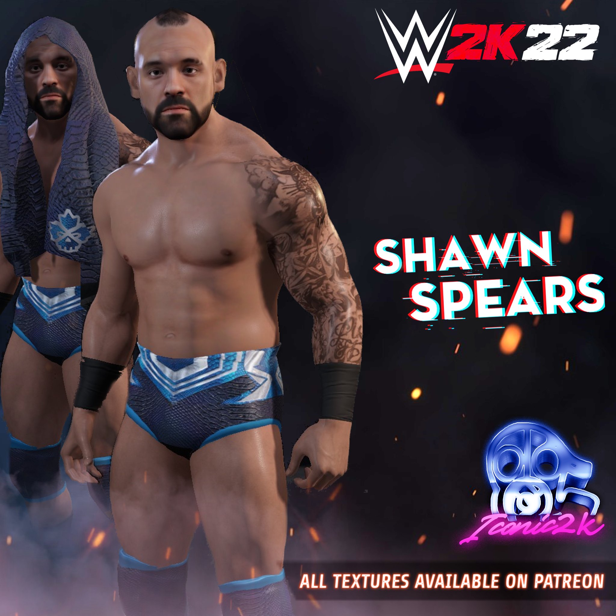 Iconic2k on Twitter: "Shawn Spears (@ShawnSpears) CAW available now in #WWE2K22. Use the search ...