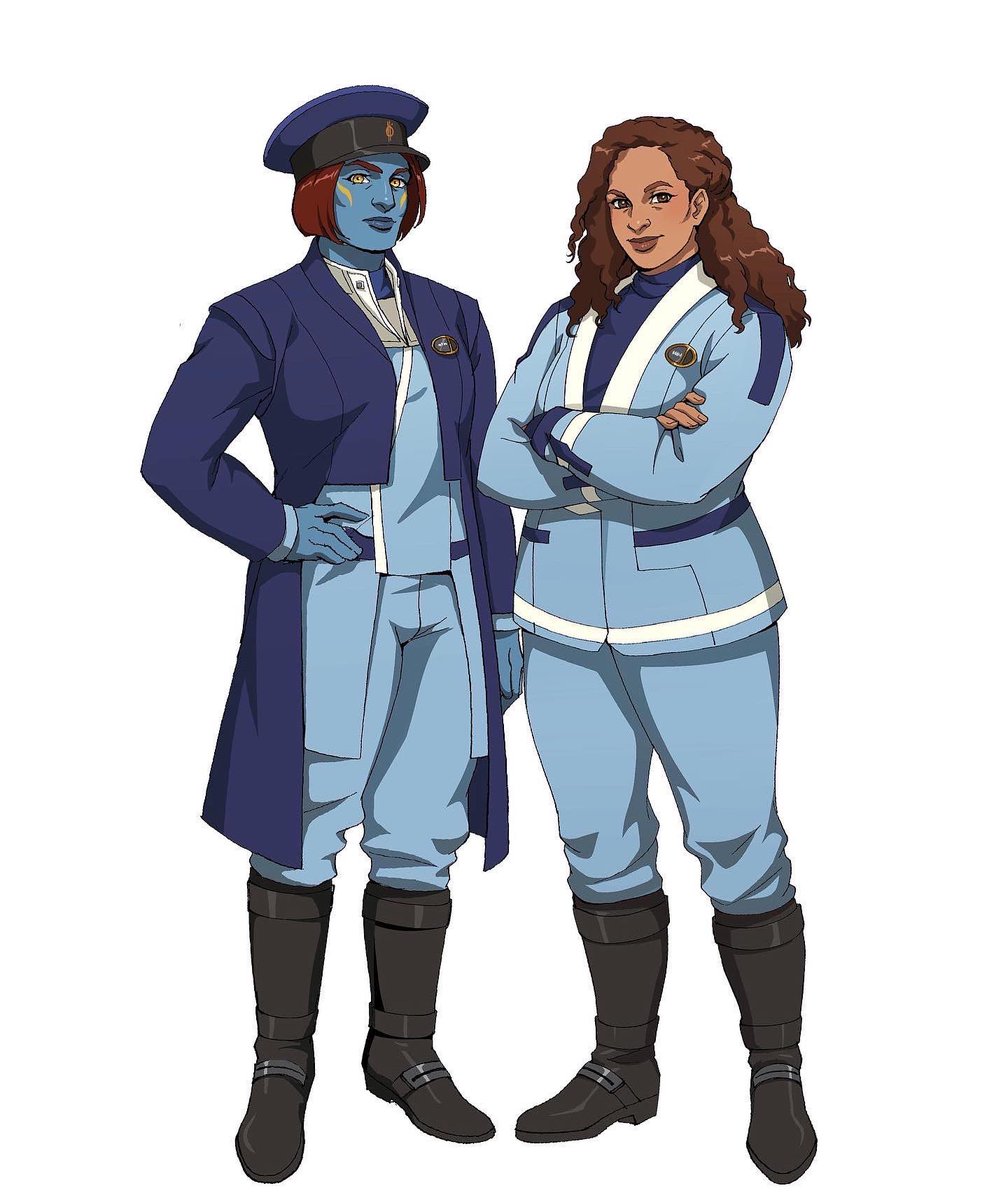 「Captain keevan and lenka! #GalacticStarc」|MinJi K Yoonのイラスト