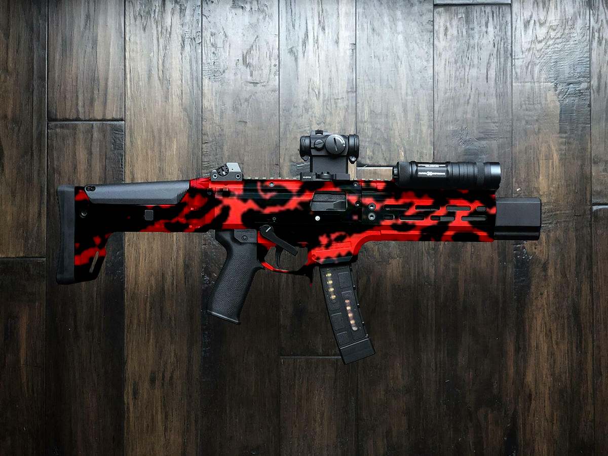 Red Tiger Camo Gun