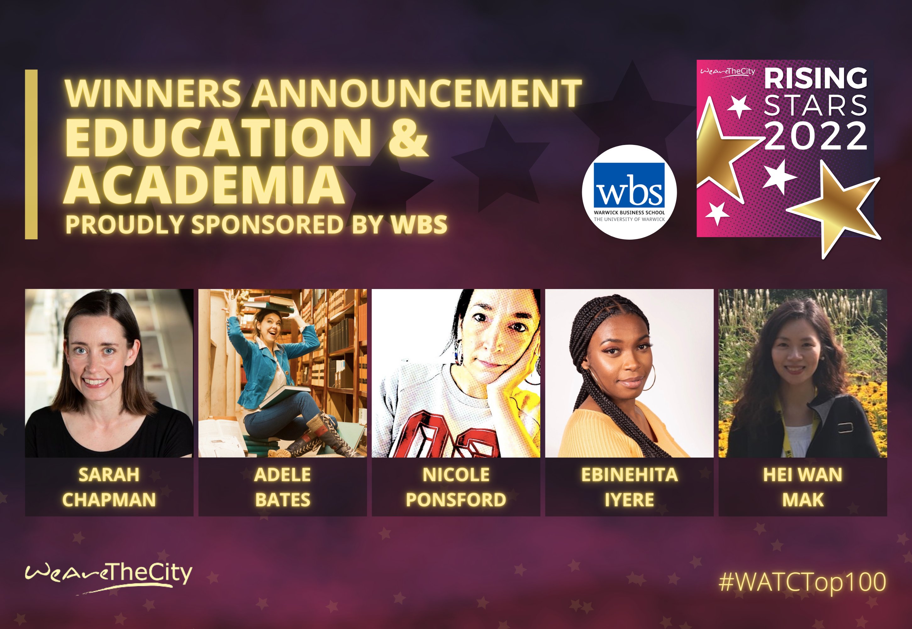 WeAreTheCity on Twitter: "⚡️ WINNERS ANNOUNCEMENT! #WATCTop100 Meet our 2022 Rising Star Award ...