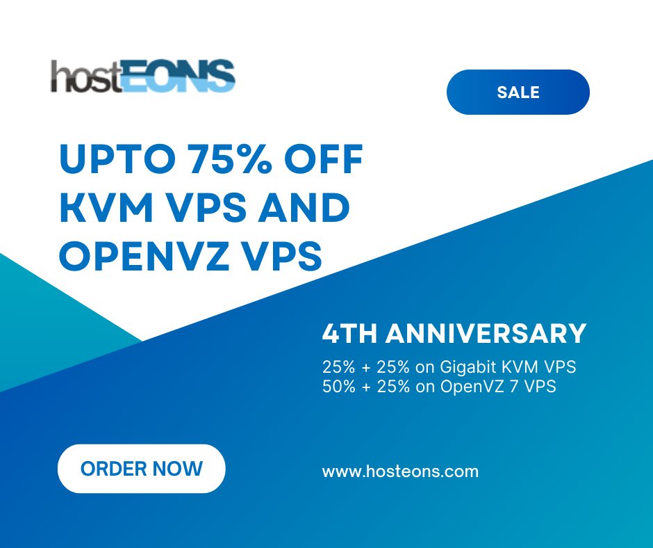 hostEONS.com on Twitter: "Special #Promo Upto 75% OFF on all our #VPS Hosting Services https://t ...