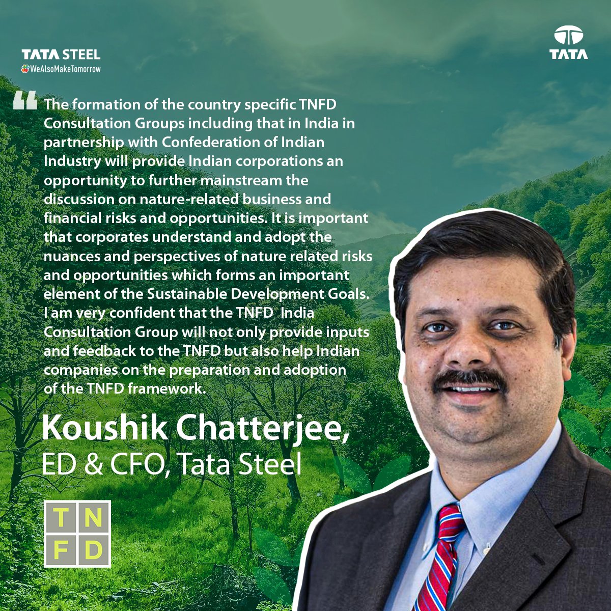 Tata Steel on Twitter: "We’re delighted to share that our ED & CFO, Koushik Chatterjee, will ...