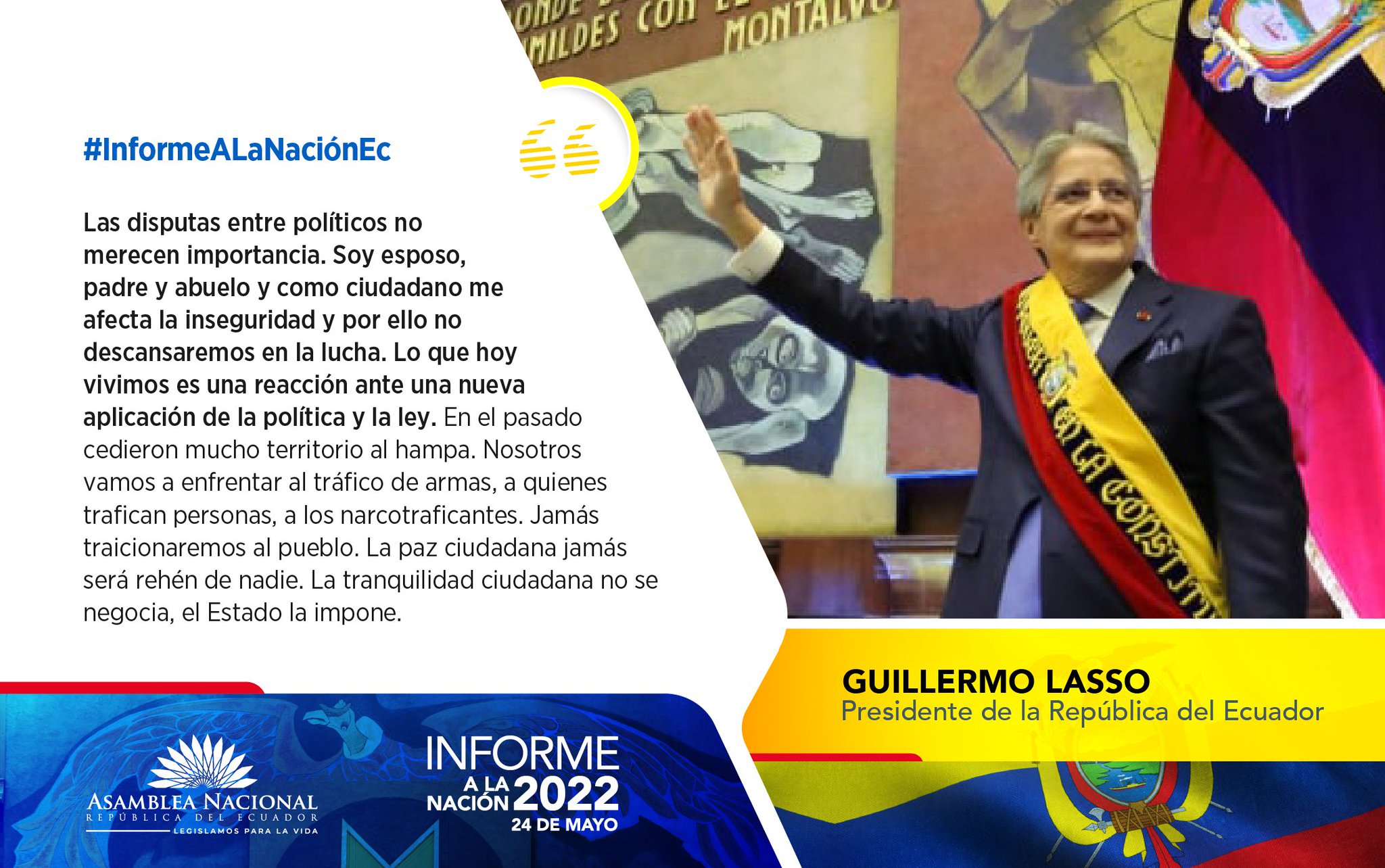 Asamblea Nacional on Twitter: "#InformeALaNaciónEc | El presidente de #Ecuador, @LassoGuillermo ...