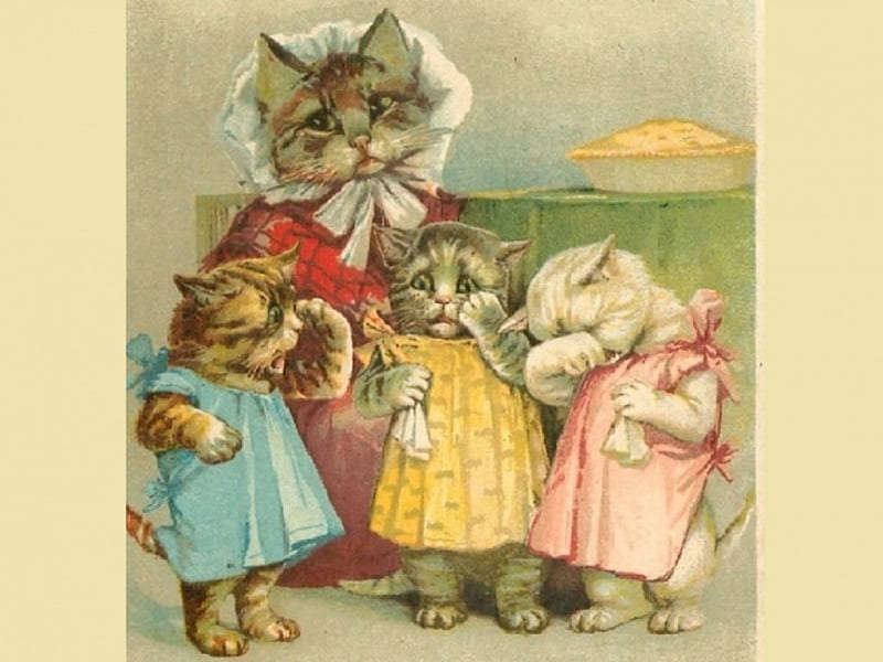 Three Little Kittens Crying Coloring Sheet Three Little Kittens By