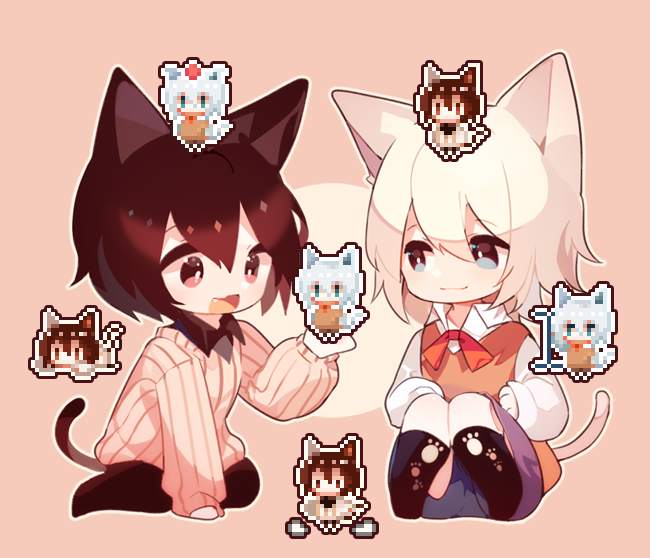 Tibbar♦也是提巴 on Twitter: "#oc 最近陸陸續續收到早期製作的游標存取要求，有點好奇這些人是從哪來的，不過謝謝你們發現他們！ 他們是兩兄弟，白色是哥哥黑色是弟弟，原本不是 ...