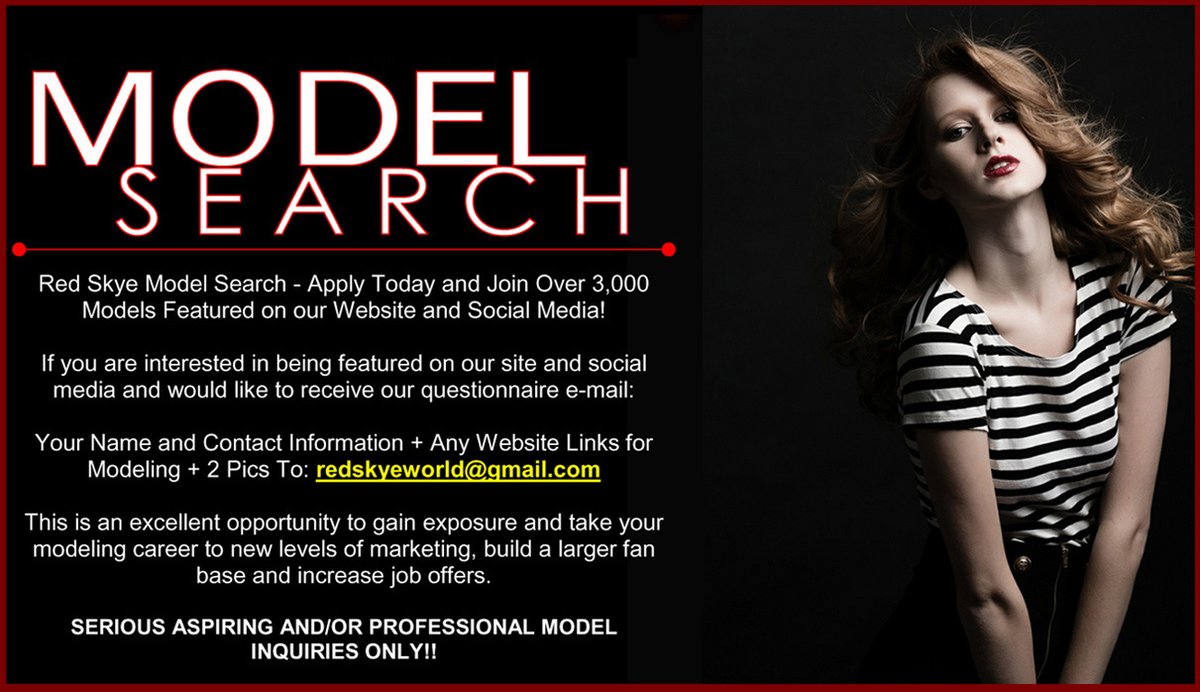 💖 Red Skye World 💖 on Twitter: "💕 MODEL SEARCH 💕 💕 APPLY TODAY to Be a Featured Model on our ...